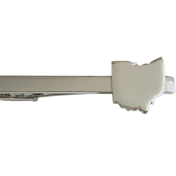 Kiola Designs | Accessories | Ohio State Map Shape Square Tie Clip ...